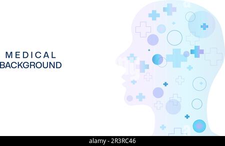 Medical molecular background with medical elements, cardiogram ...