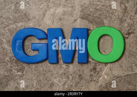 Alphabet letter in word GMO (abbreviation of Genetically Modified ...
