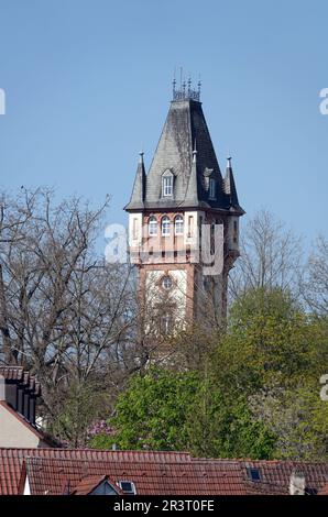 Tower of the Deuster Castle in Kitzingen Stock Photo - Alamy