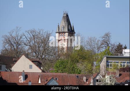 Tower of the Deuster Castle in Kitzingen Stock Photo - Alamy