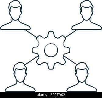 Collaboration icon. Monochrome simple sign from idea collection. Collaboration icon for logo ...