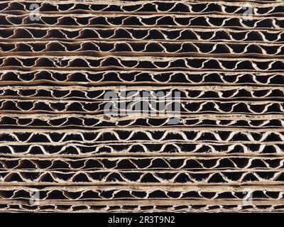 cross section of cardboard corrugated pattern as baskground and texture ...