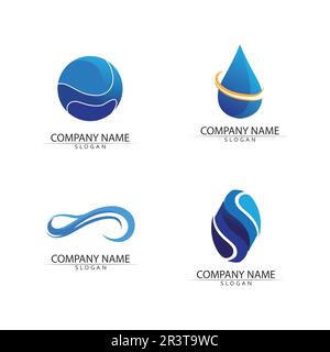 Water wave logo design template Stock Vector Image & Art - Alamy