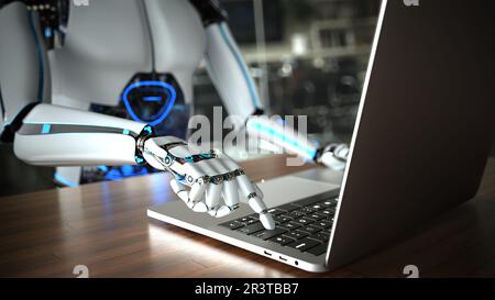 Humanoid Chat Robot Stock Photo - Alamy