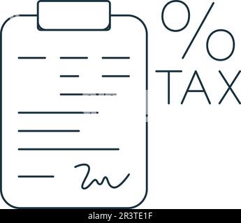 Tax form icon. Monochrome simple sign from common tax collection. Tax ...