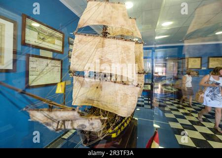 Model of the Santa Ana Navio at the Battle of Trafalgar, 1784, Military ...