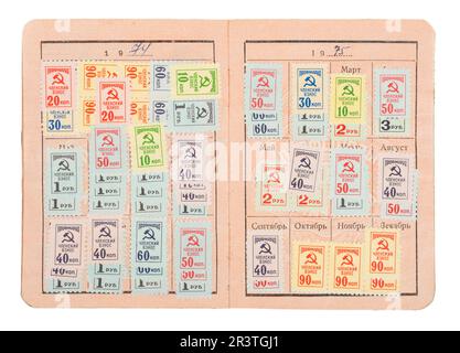 Communist Party of the Soviet Union membership card, 1973 Stock Photo ...