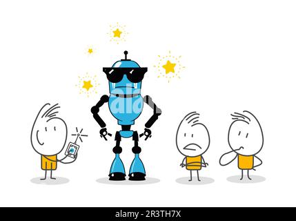 Hand drawn stick figures collection. Doodle people isolated on white ...