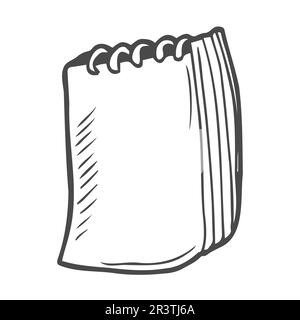Vector sketch of notepad. Hand draw illustration Stock Vector Image ...