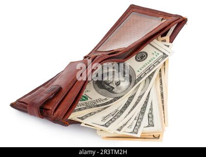 Wallet with dollars Stock Photo - Alamy