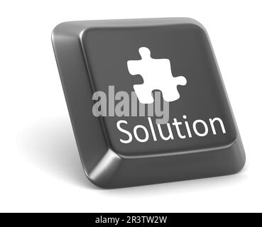 Puzzle piece icon. Internet button on white background Stock Photo - Alamy