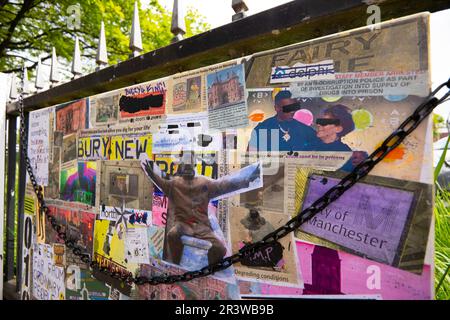 Manchester UK. 23 May 2023 Strangeways prison tower and wall ...