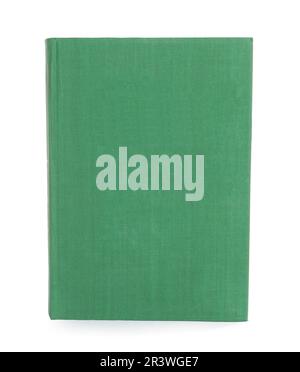 One old hardcover book isolated on white Stock Photo - Alamy