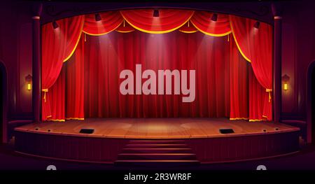 Show or dance floor vector background with spotlights. Party or concert ...