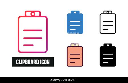 Clipboard Icon Set Vector Illustration Stock Vector Image & Art - Alamy