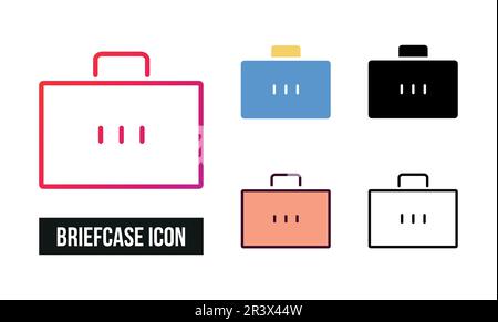 Briefcase Icon Set Vector Illustration Stock Vector Image & Art - Alamy