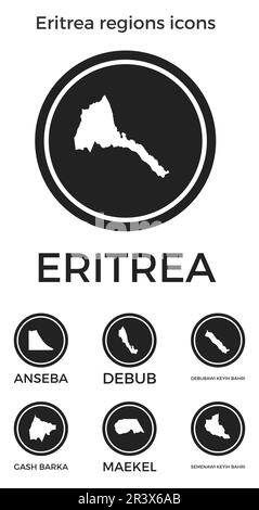 Eritrea map, stylish location icon with Eritrea map and flag. Green pin icon Stock Vector Image ...