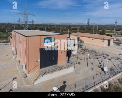 Cala Blava substation, electrical network of Spain, Llucmajor, Mallorca ...