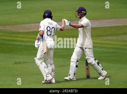 Ollie Pope (right) and Ben Stokes during an England Men’s Ashes Tour ...