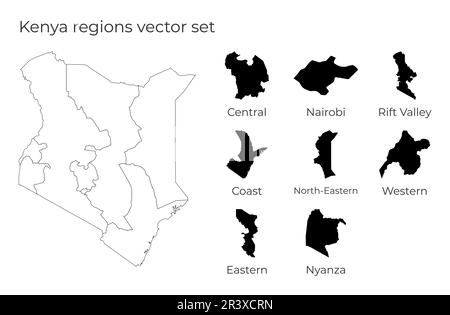 Kenya map. Borders of Kenya for your infographic. Vector country shape ...
