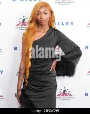 Gabby Samone arrives at the 12th Annual Sugar Ray Leonard Foundation ...