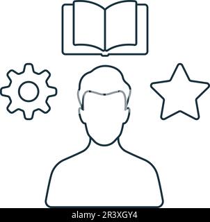 Competence icon. Monochrome simple sign from core values collection ...