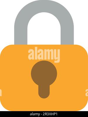 Yellow closed and unlock of pad lock box with golden key. Realistic 3d ...