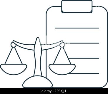 Principle of right icon. Monochrome simple sign from core values ...