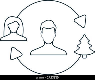 Behavior icon. Monochrome simple sign from core values collection ...