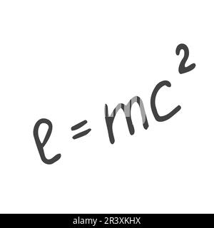Energy, mass and speed of light equation. EMC formula. Mass and energy ...