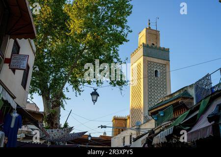 Fes el-Jdid, mosque minaret, Fez, morocco, africa Stock Photo - Alamy