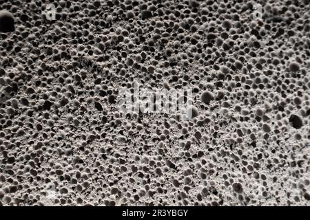 Close up on autoclaved aerated concrete (AAC) wall with steel wire mesh ...