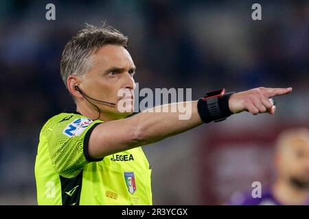Italian Referee Massimiliano Irrati gesticulate during Italian Cup ...