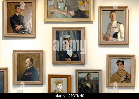 Seafarer portraits, Queen's House Museum, Greenwich, London, UK. A ...