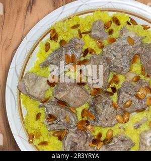 Mansaf, Jordanian national dish isolated on white background Stock ...