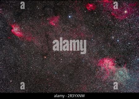 Wizard nebula and Delta Cephei region Stock Photo - Alamy