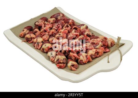 Raw chicken hearts heap for cooking Stock Photo - Alamy