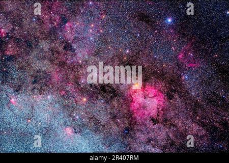 Wizard nebula and Delta Cephei region Stock Photo - Alamy