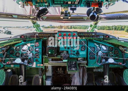 Cockpit of a Tu-95MS strategic bomber of the Russian Air Force Stock Photo - Alamy