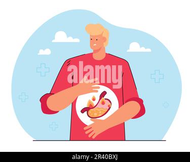 Cartoon sick pancreas organ character. Physiology and health problem ...