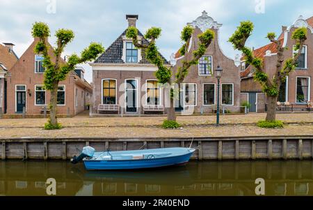 Dutch Suburban area with old family houses, old historical family homes ...