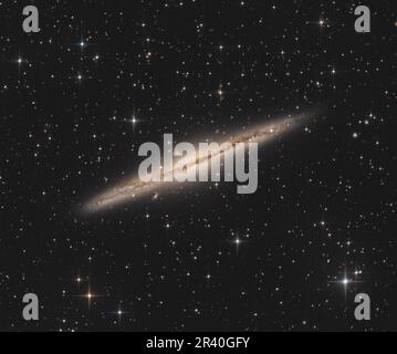 NGC 891, an edge-on spiral galaxy in Andromeda Stock Photo - Alamy