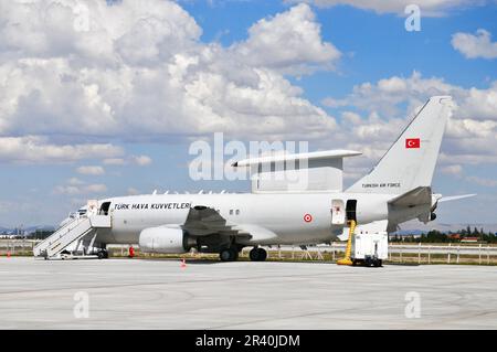 Turkish Air Force E-7 AWACS aircraft during Exercise Anatolian Eagle ...