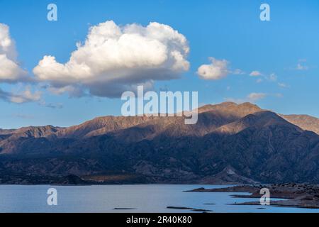 The Potrerillos Reservoir on the Mendoza River near Mendoza, Argentina ...