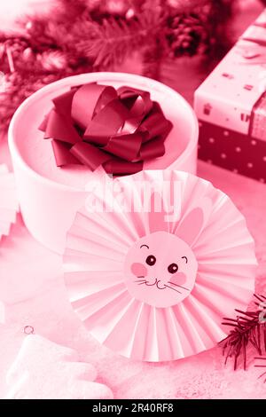 Viva magenta, new trendy color of 2023 year. Beautiful flower aster Stock Photo - Alamy