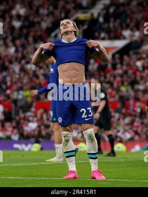 Chelsea's Conor Gallagher reacts during the Premier League match at ...