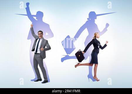 Lier concept with business people and the nose Stock Photo - Alamy