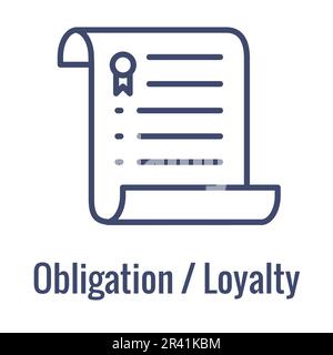 Core Values icon with value driven icon describing aspect of core ...