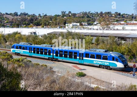 Siemens Desiro Sprinter train in mass transit passenger train railroad ...