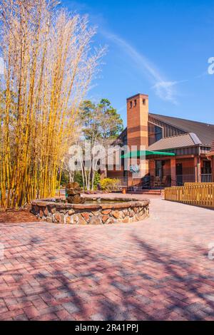 Gift Shop and plaza at Mercer Arboretum and Botanical Gardens in Spring ...